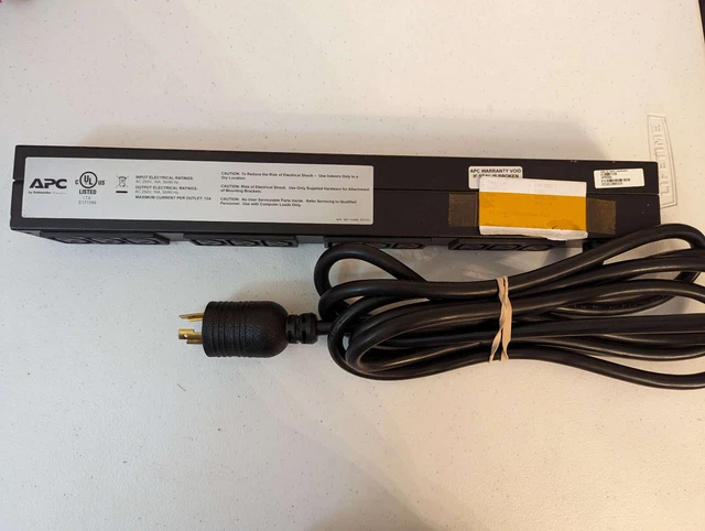 APC AP9566 RACK PDU Power Distribution Unit Basic 1U 16A 208V (12)C13 ...