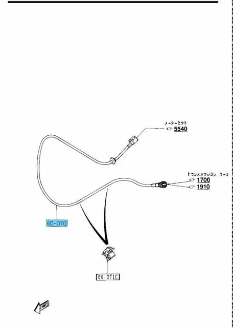 MAZDA MX-5 MIATA NA# Speedometer Cable Genuine N001-60-070B OEM £117.10 ...