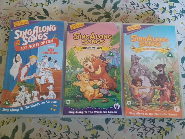 3 X SING Along Songs 101 Notes Of Fun VHS VIDEO Good CONDITION FREE ...