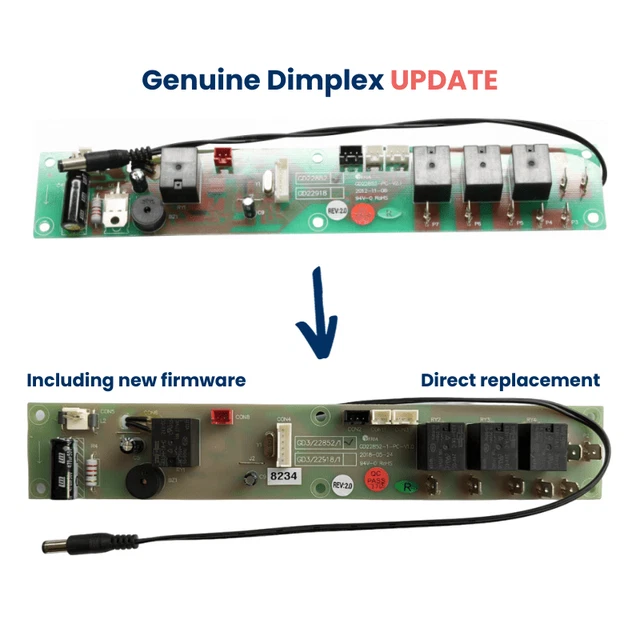 DIMPLEX 7511022 GENUINE Main PCB Circuit Board Heater / Fire ...