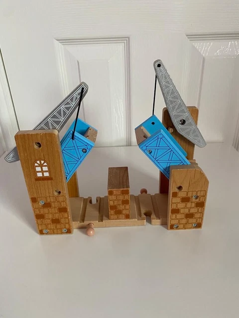 WOODEN LIFTING DRAW Bridge for Kids Wooden Train Railway Track £10.00 ...