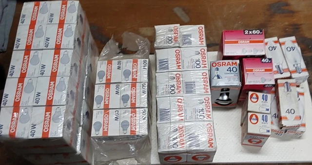47 X VERSCHIEDENE Glühlampen 40-100W, auch Krypton und Concentra E27, 1 ...