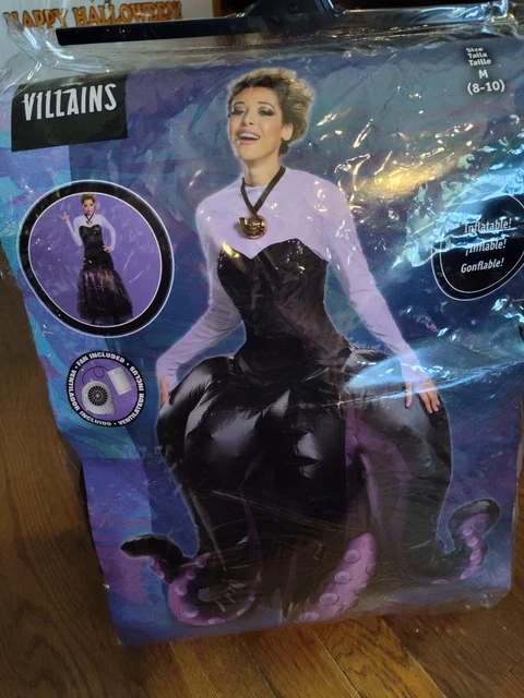 DISNEY VILLAIN URSULA Prestige Adult Costume Inflatable Disguise Fan ...