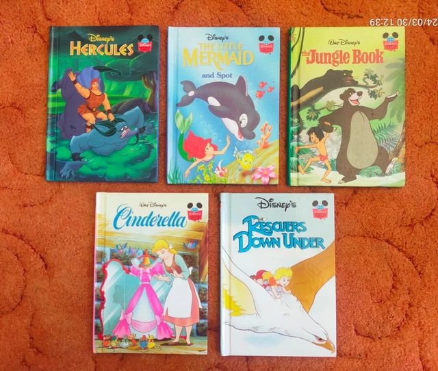 DISNEY'S WONDERFUL WORLD of Reading Classic 5 Book Bundle Vintage ...