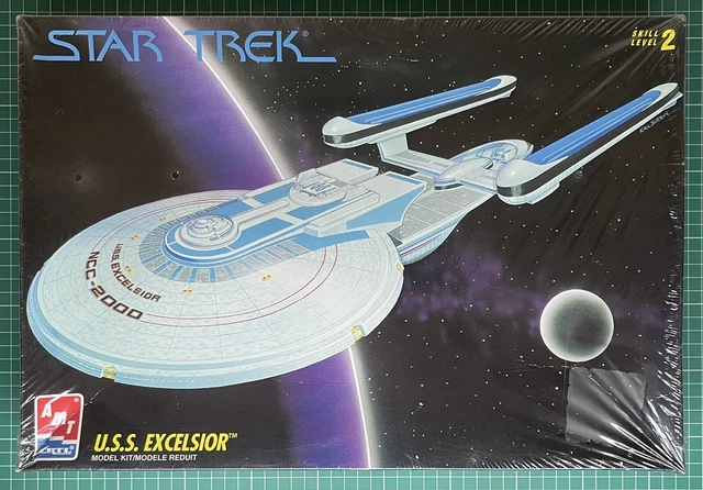 STAR TREK U.S.S. Excelsior NCC-2000 1:1000 Scale Model Kit AMT #6630 £ ...