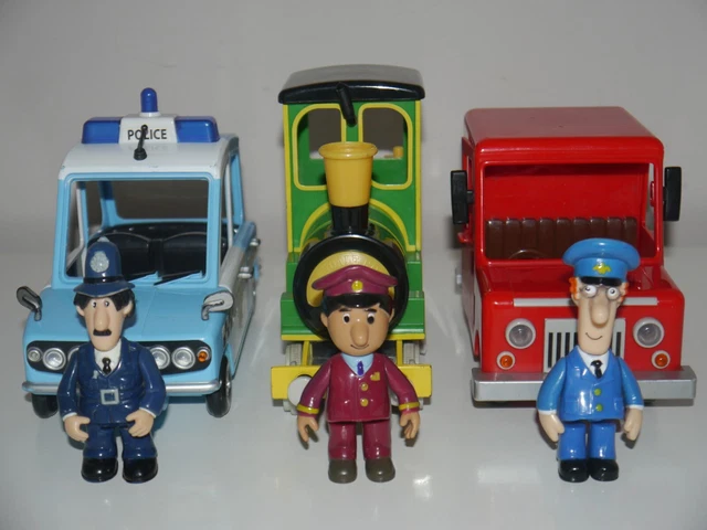 POSTMAN PAT TOYS Bundle Large Friction Van Police Car Rocket 3 Figures ...