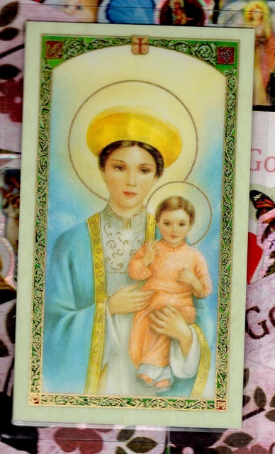 OUR LADY OF La Vang with Prayer to our lady - Laminated Holy Card 485E ...