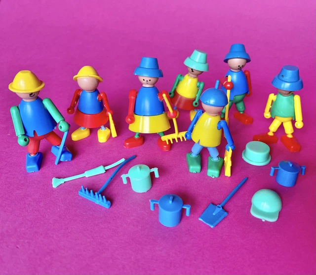 VINTAGE 60S LOT Plastic Interchangeable Plastic Toy People Figures ...