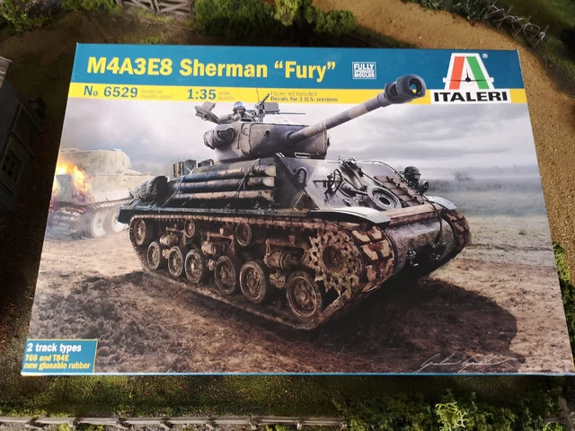 ITALERI MODELS 1 /35 Scale M4A3E8 Sherman Tank "Fury" £40.00 - PicClick UK