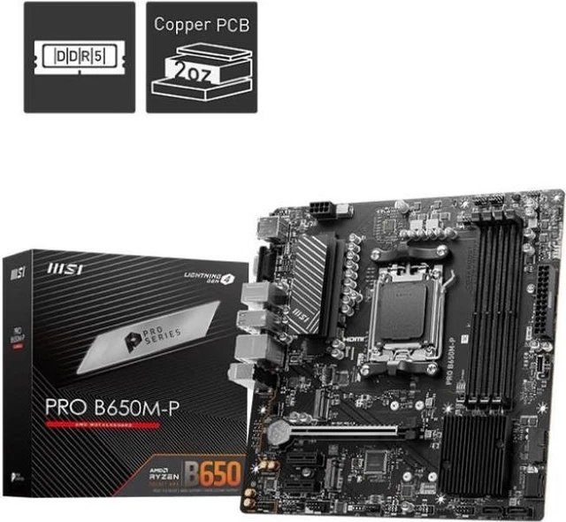 MSI PRO B650M-P - Carte Mère - Micro ATX - Socket AM5 - Chipset AMD ...