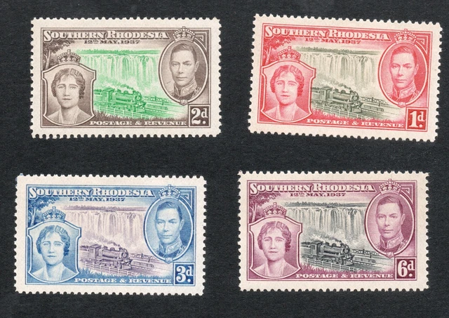 1937 RHODESIA SOUTHERN Victoria Falls King George Queen Elizabeth ...
