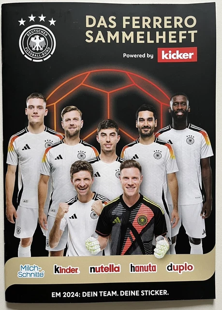 FERRERO ALBUM DA collezione UEFA Euro 2024 DFB sticker quaderno da ...