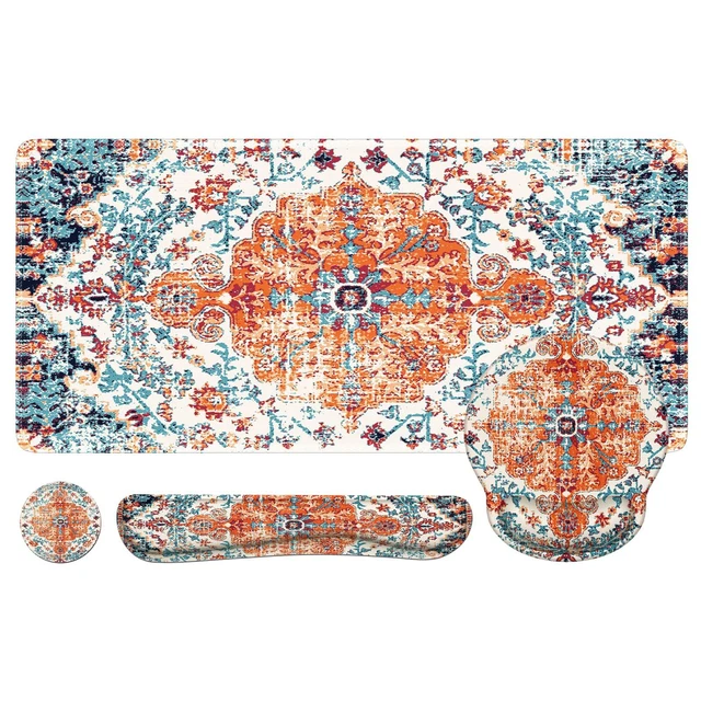 ILEADON MOUSE PAD Set, Desk Mat + Mouse Pad with Wrist Rest + Keyboard ...