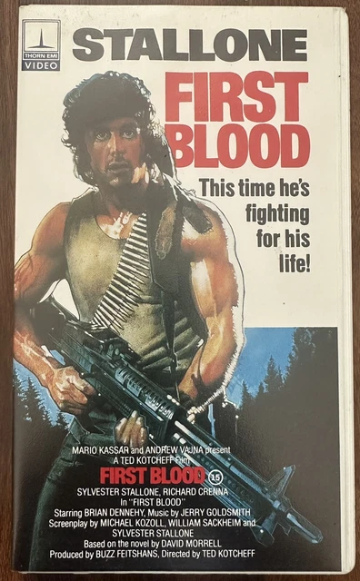 FIRST BLOOD (VHS) Thorn EMI 1982 Rambo Sylvester Stallone Clamshell £25 ...