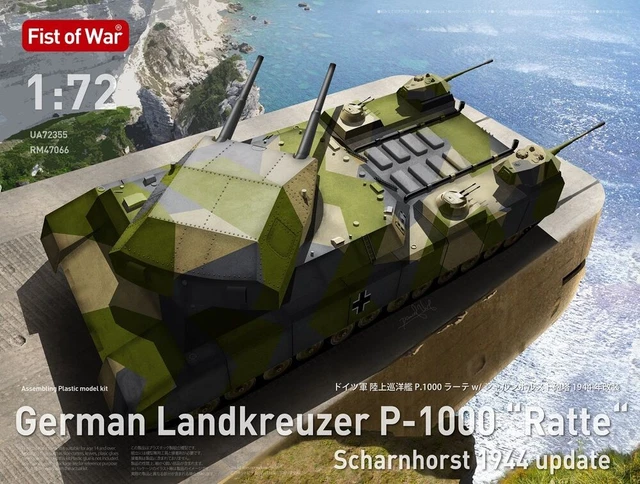 MODELCOLLECT UA72355 - 1:72 German WWII P.1000 ratte scharnhorst,1944 ...