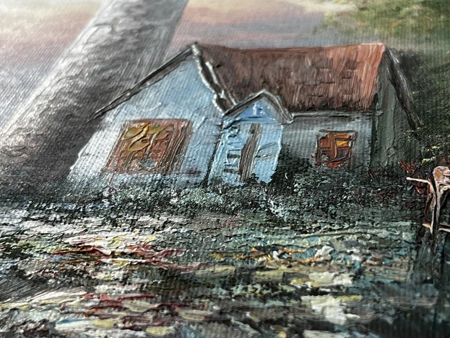 OIL PAINTING LISTED artist B Duggan 1980s Ocean East Coast Lighthouse ...