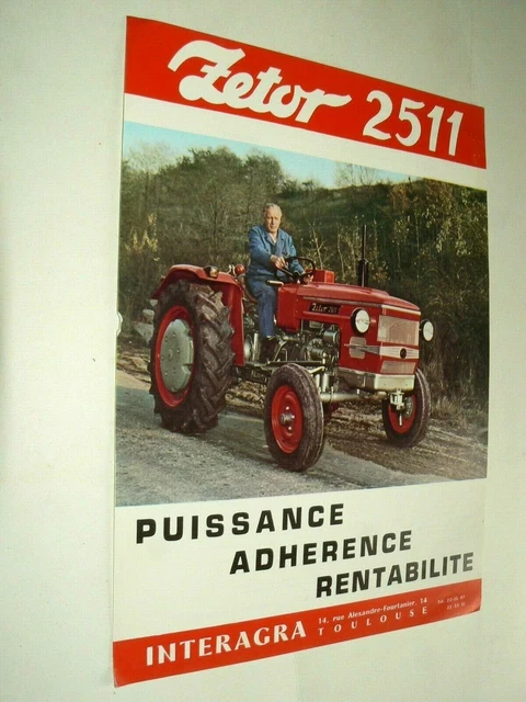 PROSPECTUS TRACTEUR ZETOR 2511 Tractor Traktor Trattore Brochure Prospekt EUR 8,99 - PicClick FR