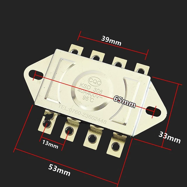 ELECTRIC WATER HEATER Temperature Controller KSD308 95°C 40A 400V 8-Pin ...