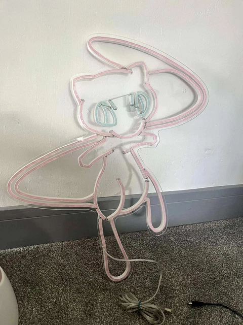 NEON STYLE PINK Anime Cat LED Wall Light – Fan Made – Gaming Room Decor ...