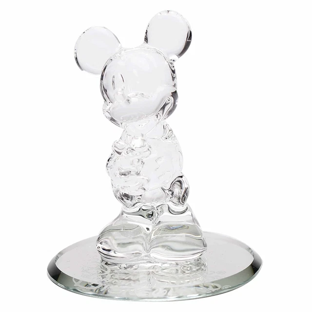 DISNEY MICKEY MOUSE glass figure on mirror, by Arribas Disneyland Paris ...