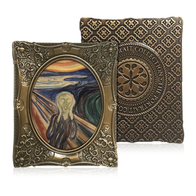 FAMOUS PAINTINGS COLLECTIBLE Antique Gold Finish - The Scream Edvard ...