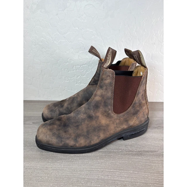 BLUNDSTONE 585 RUSTIC Brown Leather Chelsea Boots men’s size 10.5 £40. ...