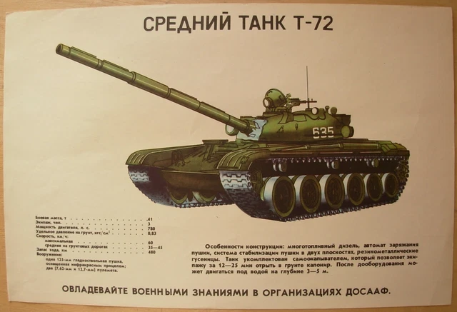RUSSIAN ORIGINAL POSTER ZSU-57-2 Soviet anti-aircraft gun tank USSR ...