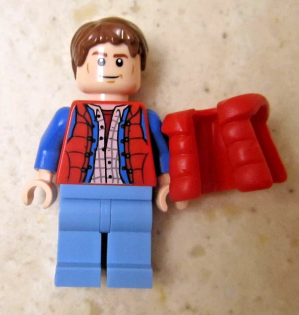 LEGO MARTY MCFLY minifigure with puffer jacket Lego piece £7.99 ...