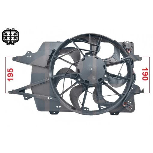 VENTILATEUR MOTEUR CVA382G 47453 EFO047 8EW 351 150-384 GA200450 330084 ...