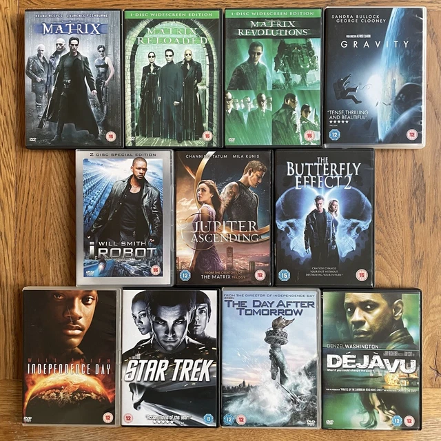 11 X SCI-FI Film Bundle [DVD] Matrix x3/Gravity/iRobot/Deja Vu/Star ...