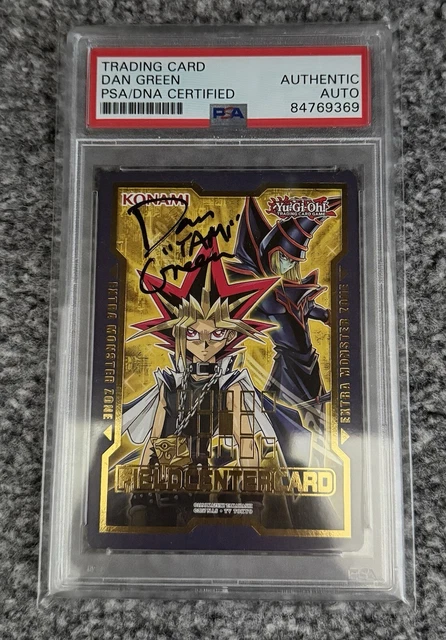 PSA SIGNED DAN Green Yu-Gi-Oh! Yami Yugi & Dark Magician Field Center ...