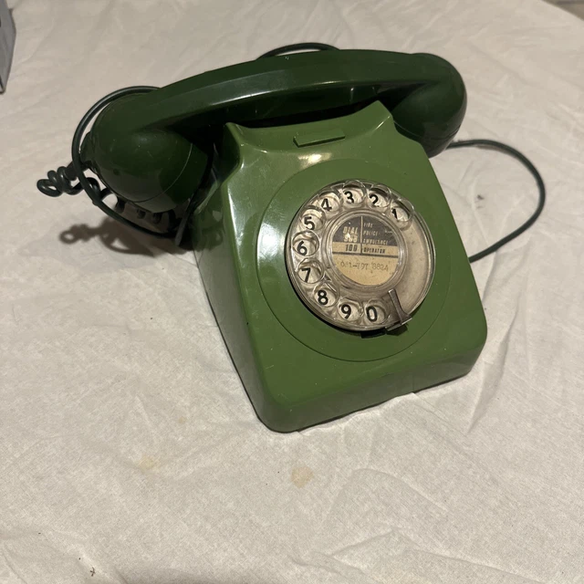 ORIGINAL VINTAGE GPO 746F Rotary Dial Telephone~ Duo Green 1973 £0.99 ...