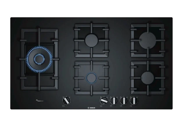 BOSCH PPS9A6B90 SERIES 6 5 Burner Gas Hob - Black EUR 644,27 - PicClick DE