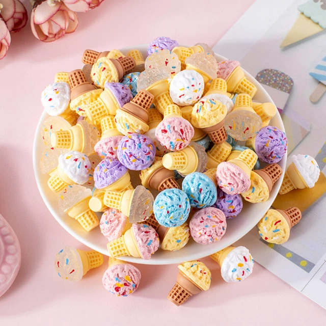 24PCS MINI ICE Creams Food Play Model Simulation Ice Cream Model Mini ...