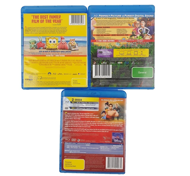 3 X CHILDREN'S Movie Blu-Ray Bundle, DVDs x 4, PAL Region 4, See Titles ...
