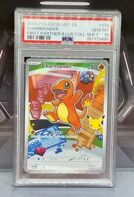 2026 CHARMANDER MEP038 first partner illustration collection Psa 10 £ ...