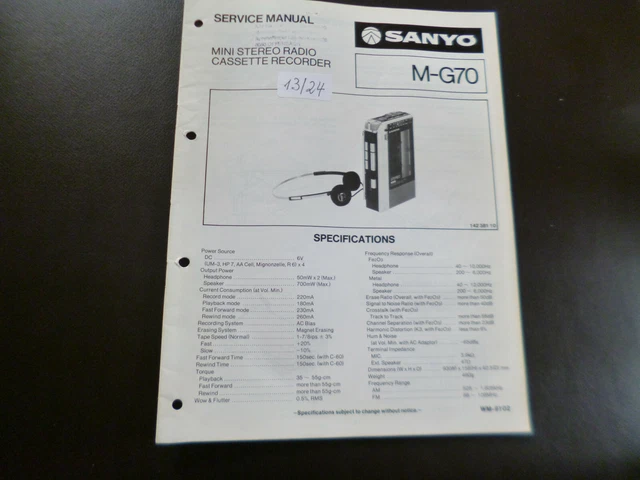 ORIGINAL SERVICE MANUAL Schaltplan Sanyo DCX 1950L EUR 12,50 - PicClick DE