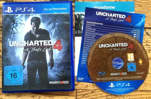 UNCHARTED 4 A THIEF'S END COMPLET BOÎTE FLYERS SONY PS4 DEUTSCH (FR ...