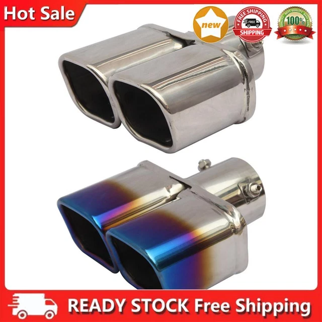 UNIVERSAL DUAL EXHAUST Tail Pipe Muffler Tip 2.5 inch Inlet Bolt-on ...