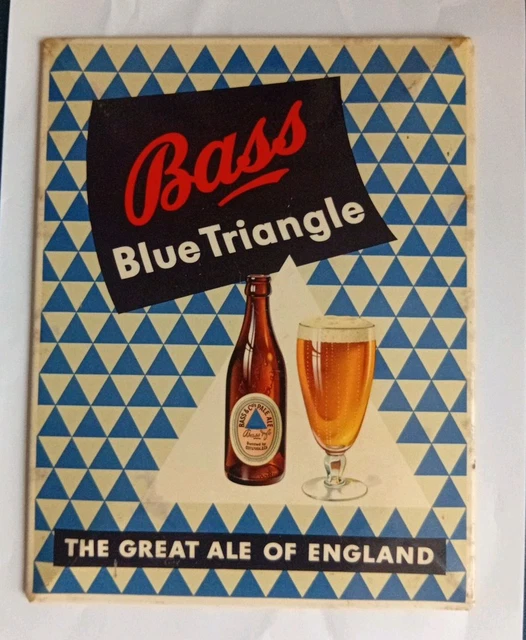 BASS 'BLUE TRIANGLE' Tin Plate And Celluloid Table/counter Advertising ...