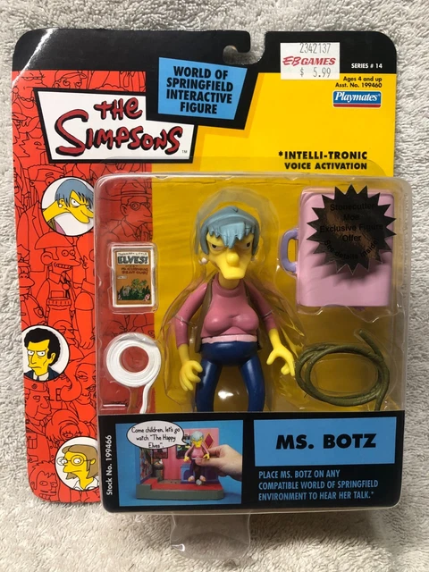 FIGURA MRS. BOTZ Simpsons mundo de Springfield wos serie 14 2003 NUEVO ...
