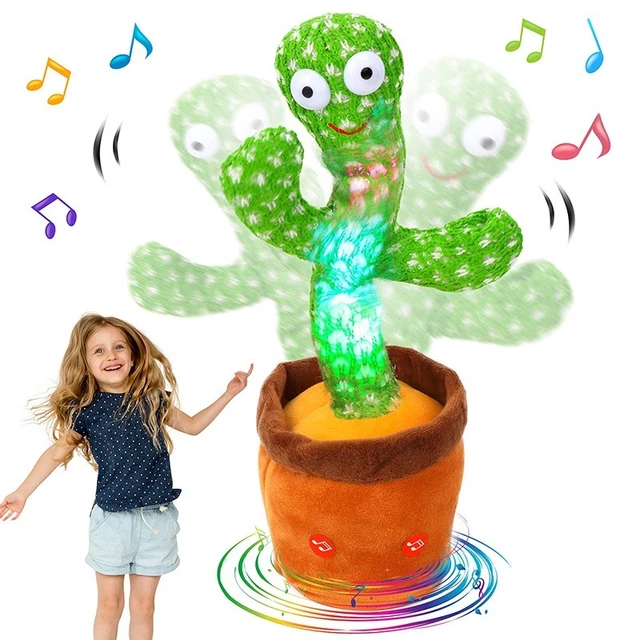 DANCING CACTUS PLUSH Toy Talking Singing Speaker USB Battery Kids Gift ...