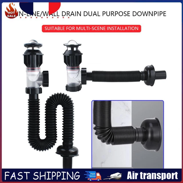 # RETRACTABLE DEODORANT Hose Quick Drainage Wash Basin Drainer Kitchen ...