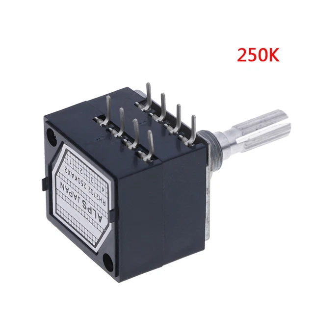 1PC POTENTIOMETER 250K log alps audio amp volume control pot stereo w ...