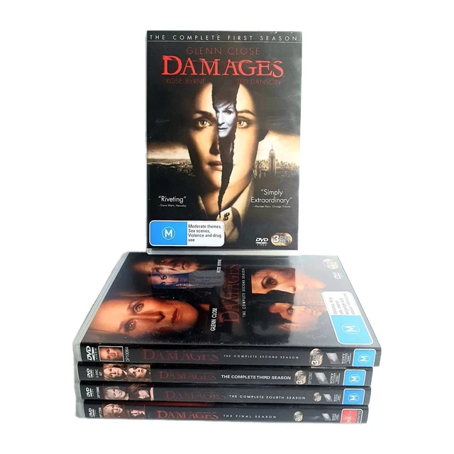 DAMAGES COMPLETE SERIES Season 1-5 DVD Legal Thriller Gift Set Glenn ...