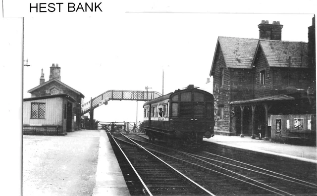 HEST BANK RAILWAY Station - Steam Rail Motor - Photo Print In Sleeve ...