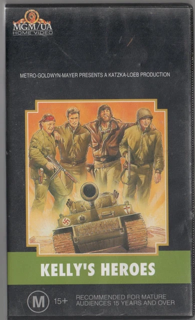 CLINT EASTWOOD VHS Kelly's Heroes war drama comedy PAL video cassette ...