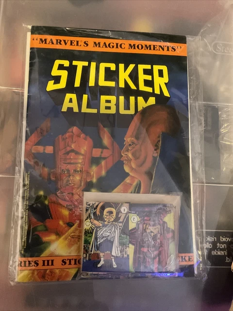 MARVELS MAGIC MOMENTS 1987 Comic Sticker Album Series 3 Unused With ...