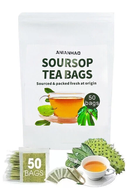 50 SOURSOP TEA Bags - Natural Soursop Leaves Herbal Tea | Immune ...