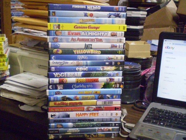 (23) CHILDREN'S ANIMAL DVD Lot: Disney Rio Madagascar Curious George ...